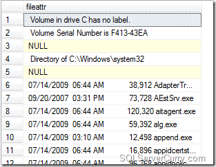 Use xp_cmdshell results in T_SQL